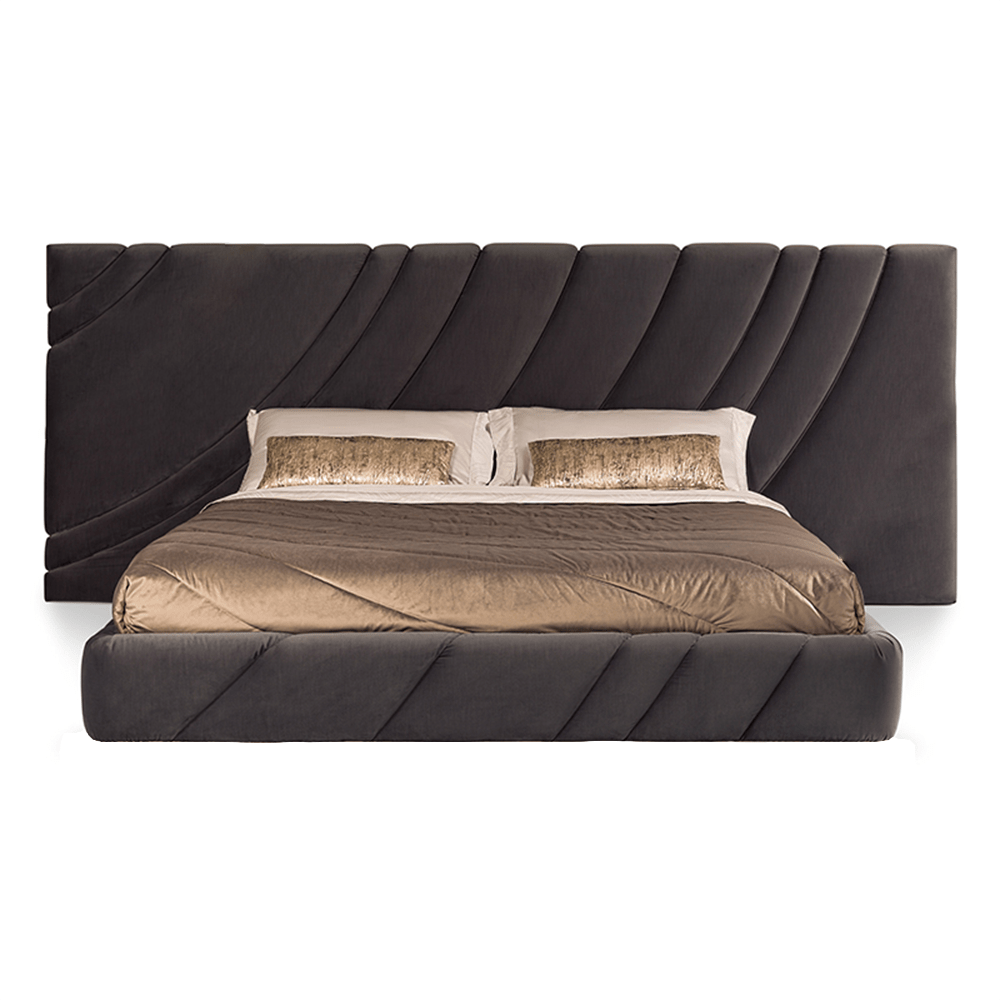 Barossa Velvet Fabric Wide Headboard Luxury Bed Frame– Luxxi Home