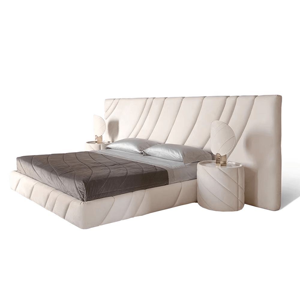 Barossa Velvet Fabric Wide Headboard Luxury Bed Frame– Luxxi Home