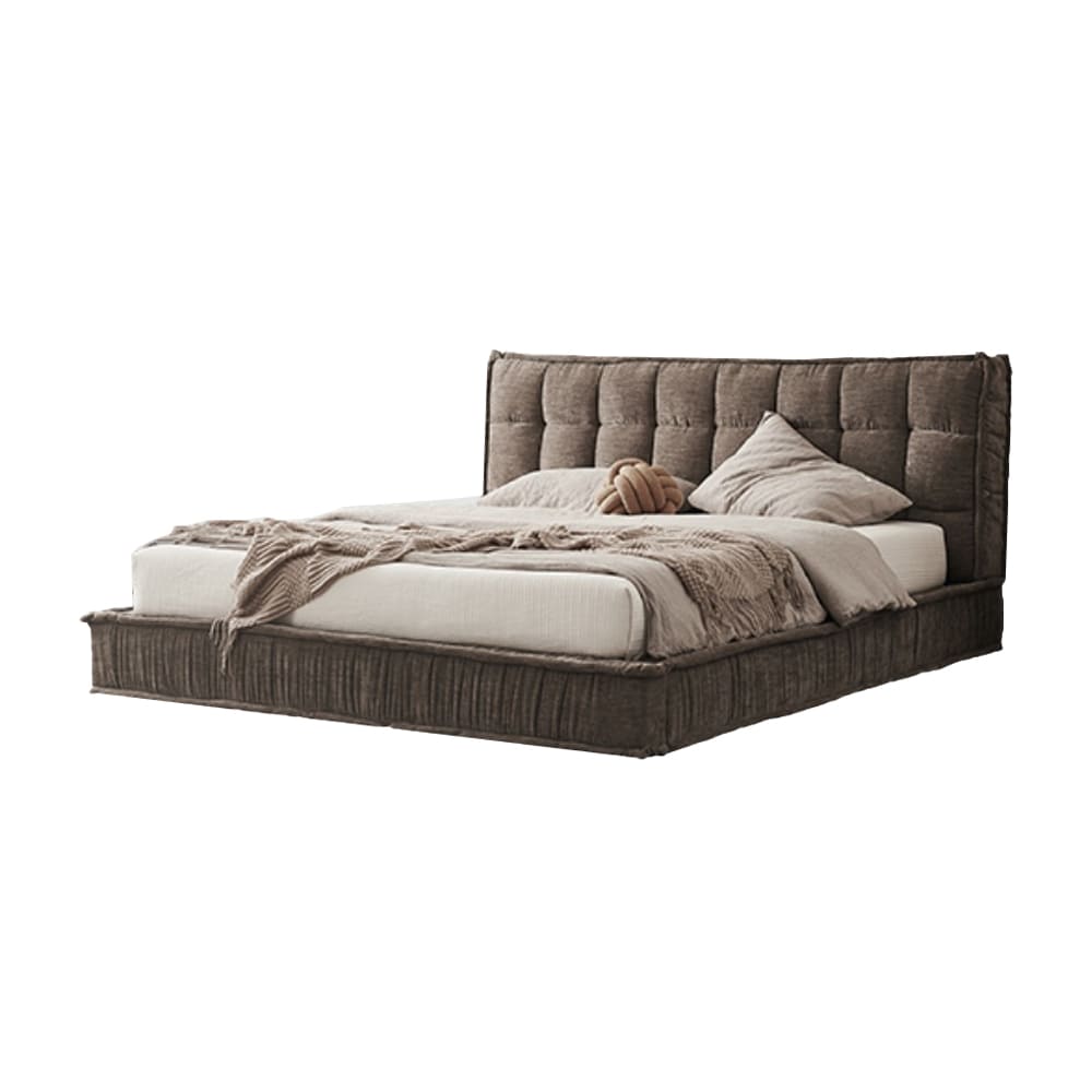 Chelly Suede Fabric Rectangular Headboard Bed Frame– Luxxi Home