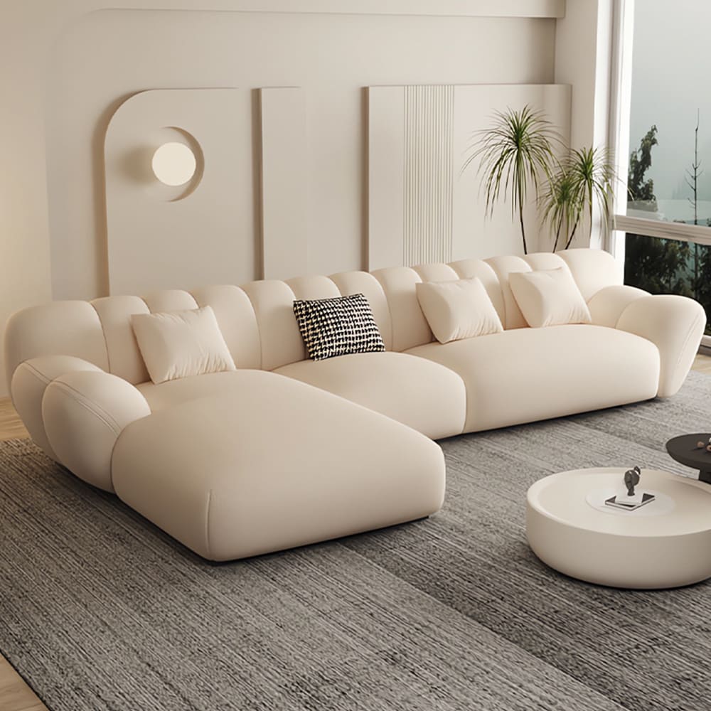 Eve Boucle Fabric Sectional Sofa L-Shape Couch– Luxxi Home