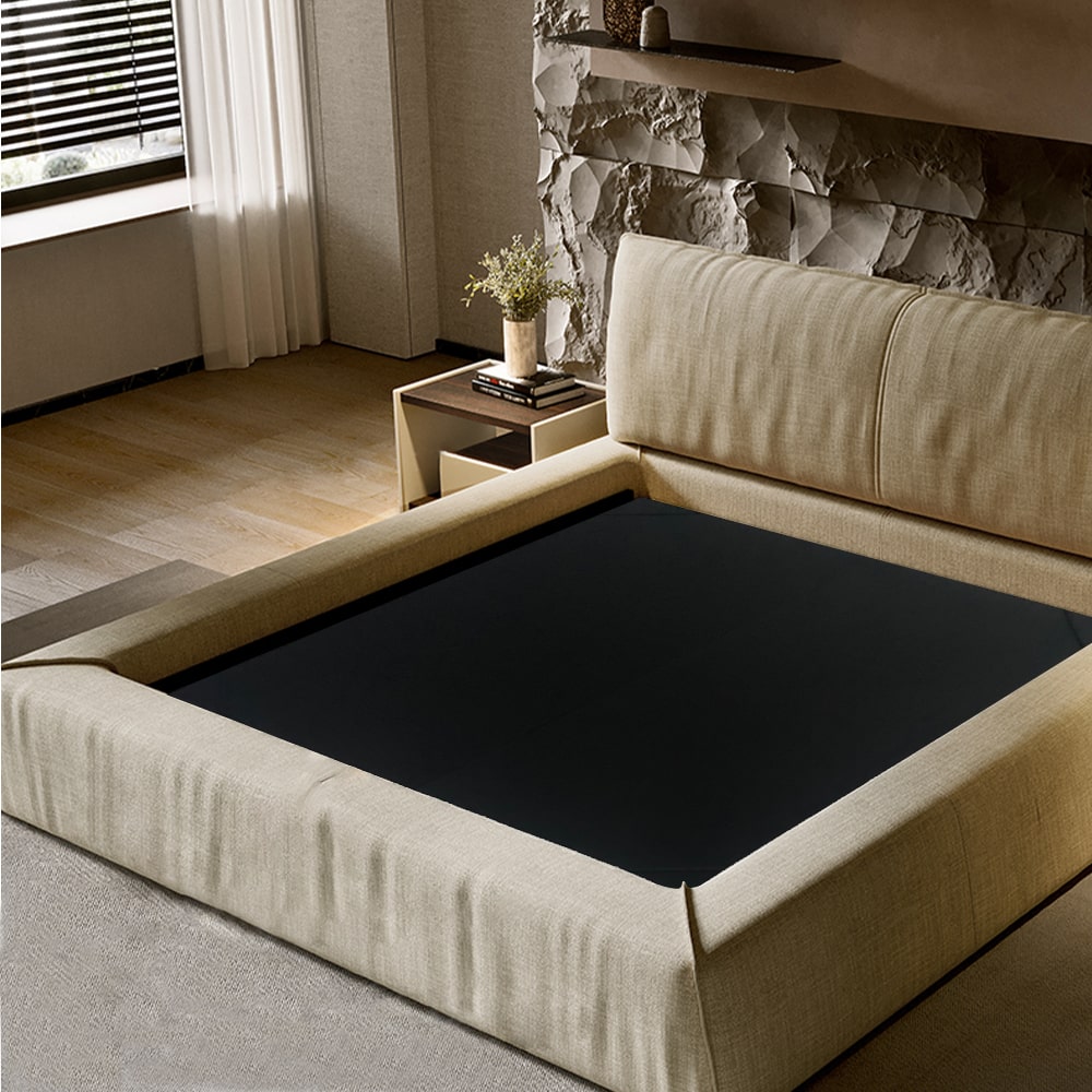 Irma Cotton Linen Fabric Modern Bed Frame– Luxxi Home