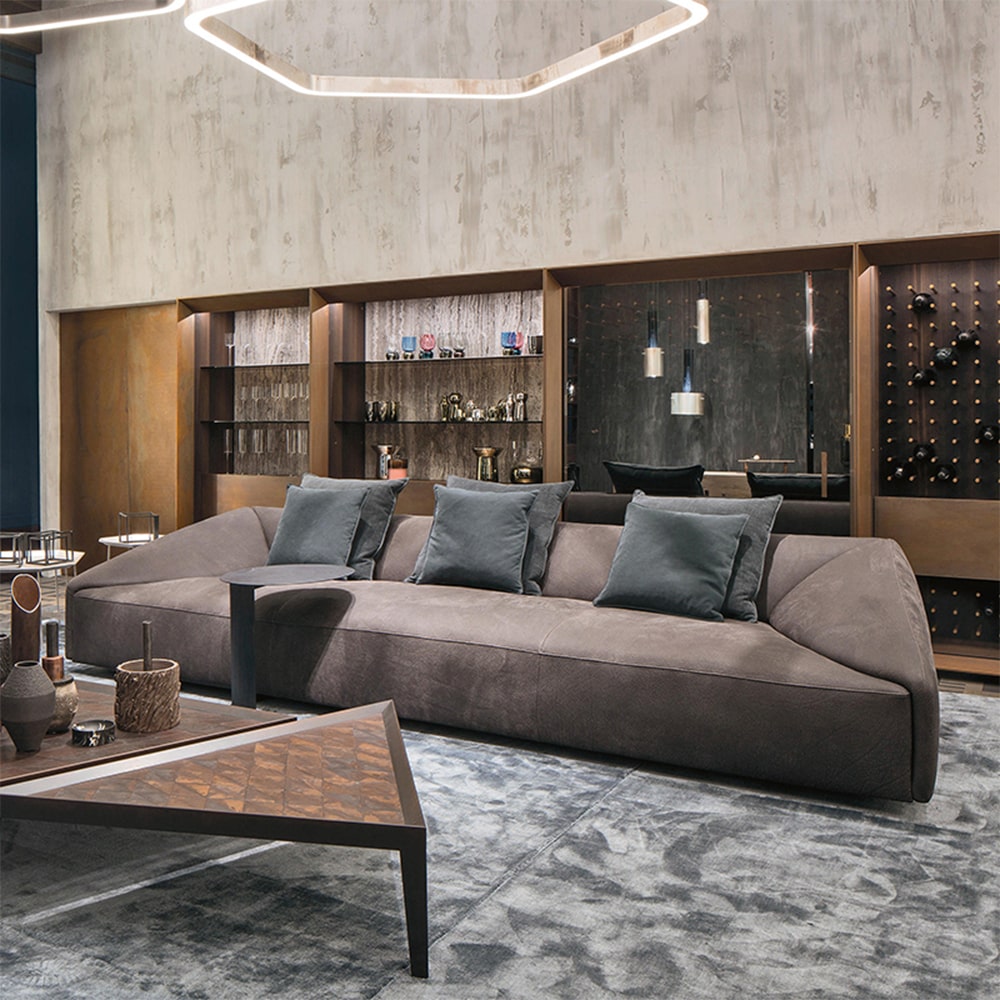 Lambert Matte Tech Cloth 4-Seater Sofa Low Armrest Couch– Luxxi Home