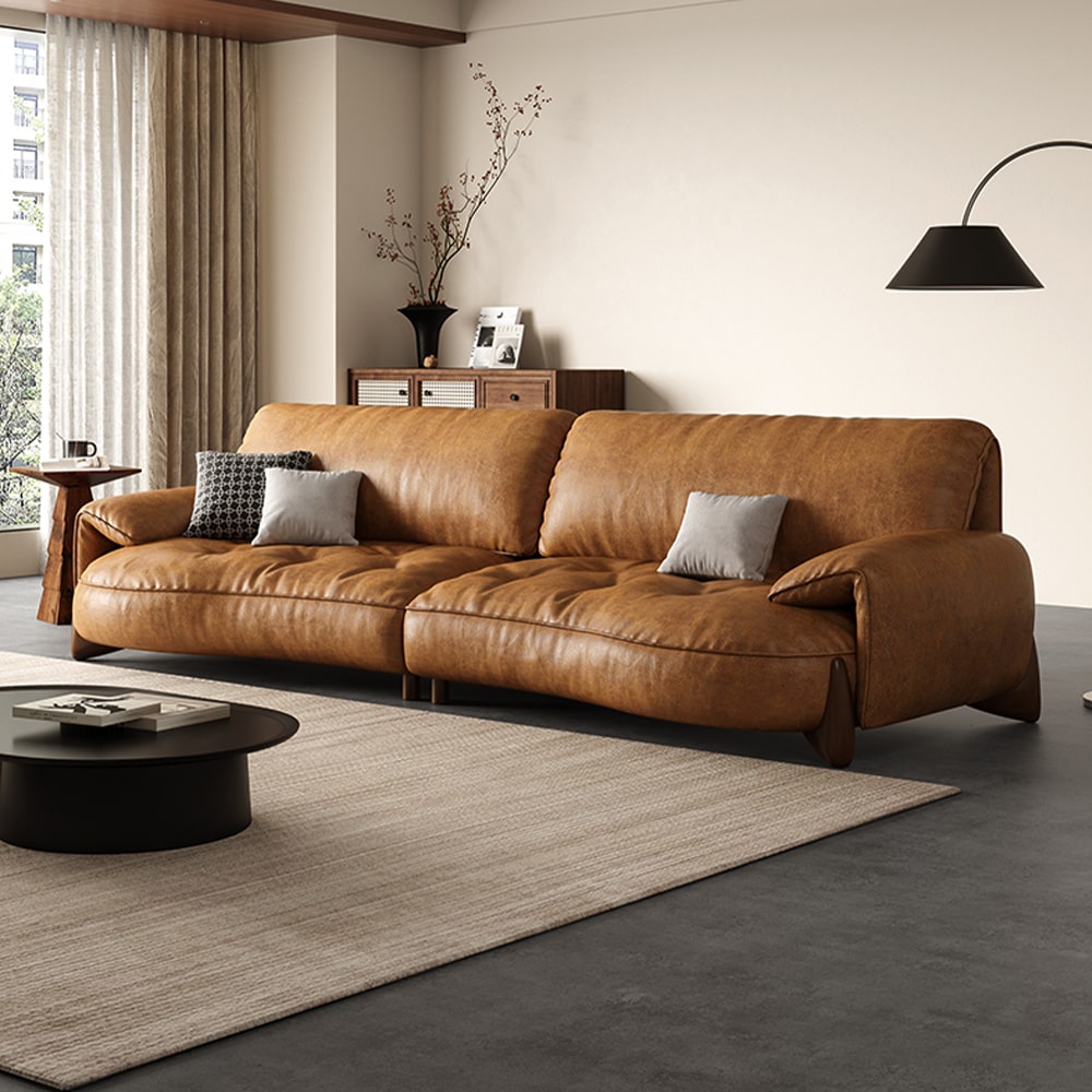 Peter Genuine Leather Luxury 3-Seater Sofa Arm Couch– Luxxi Home