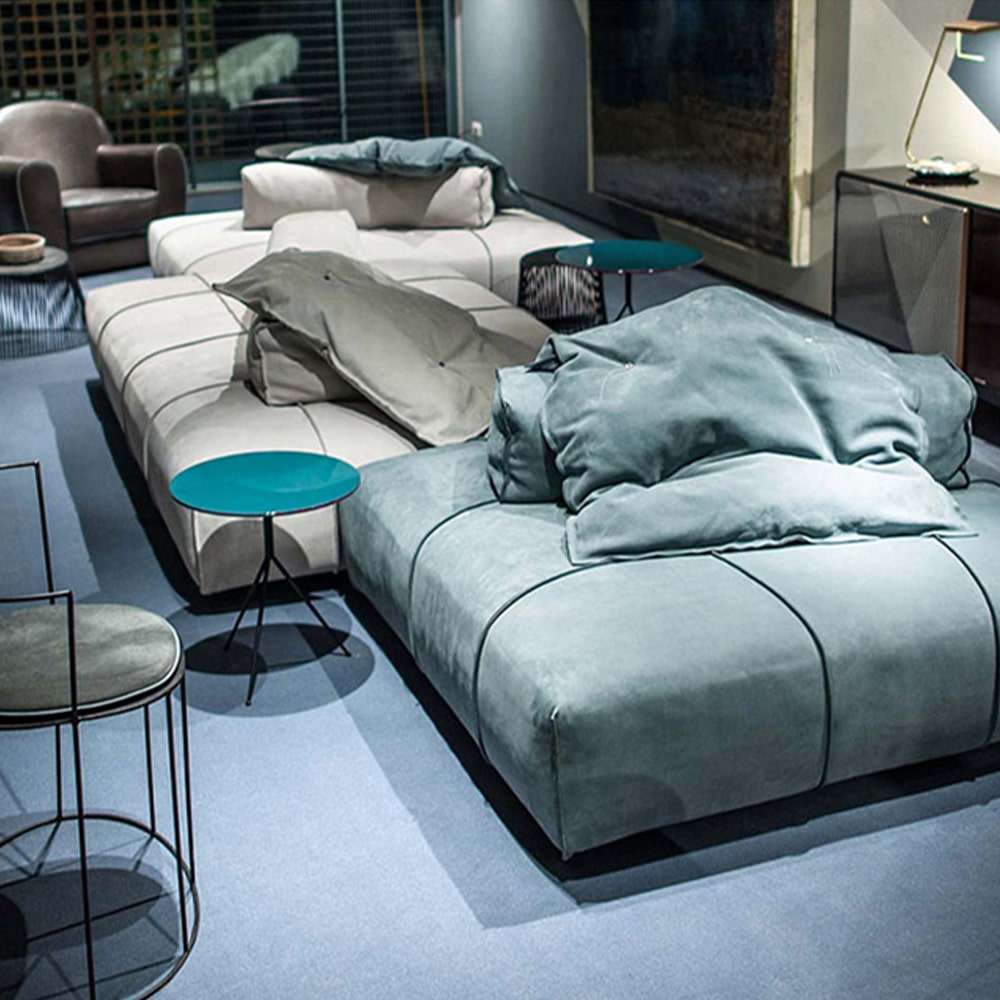 Wesley Suede Fabric Modular Couch Modern Corner Sofa Module– Luxxi Home