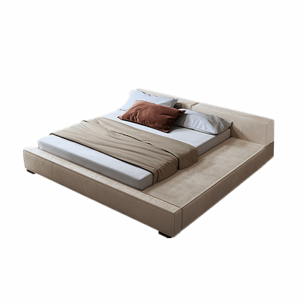 Anais Matte Tech Cloth Low-Profile Bed Frame with Wide Edge– Luxxi Home