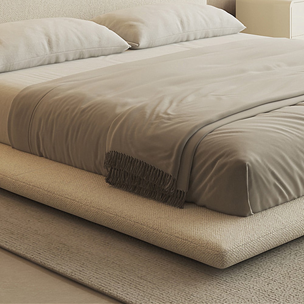 Cesar Suede Fabric Contemporary Minimalist Bed Frame– Luxxi Home