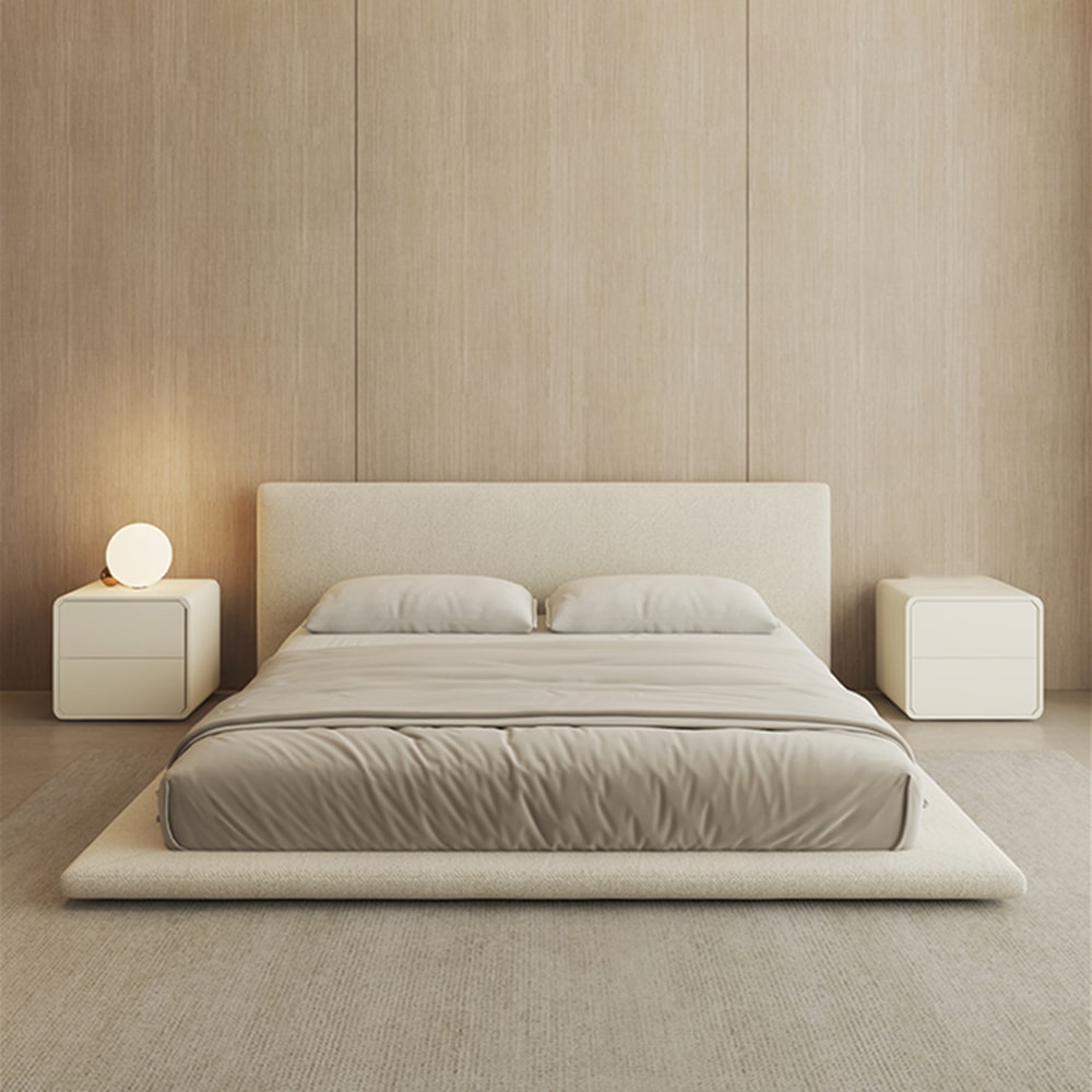 Cesar Suede Fabric Contemporary Minimalist Bed Frame– Luxxi Home