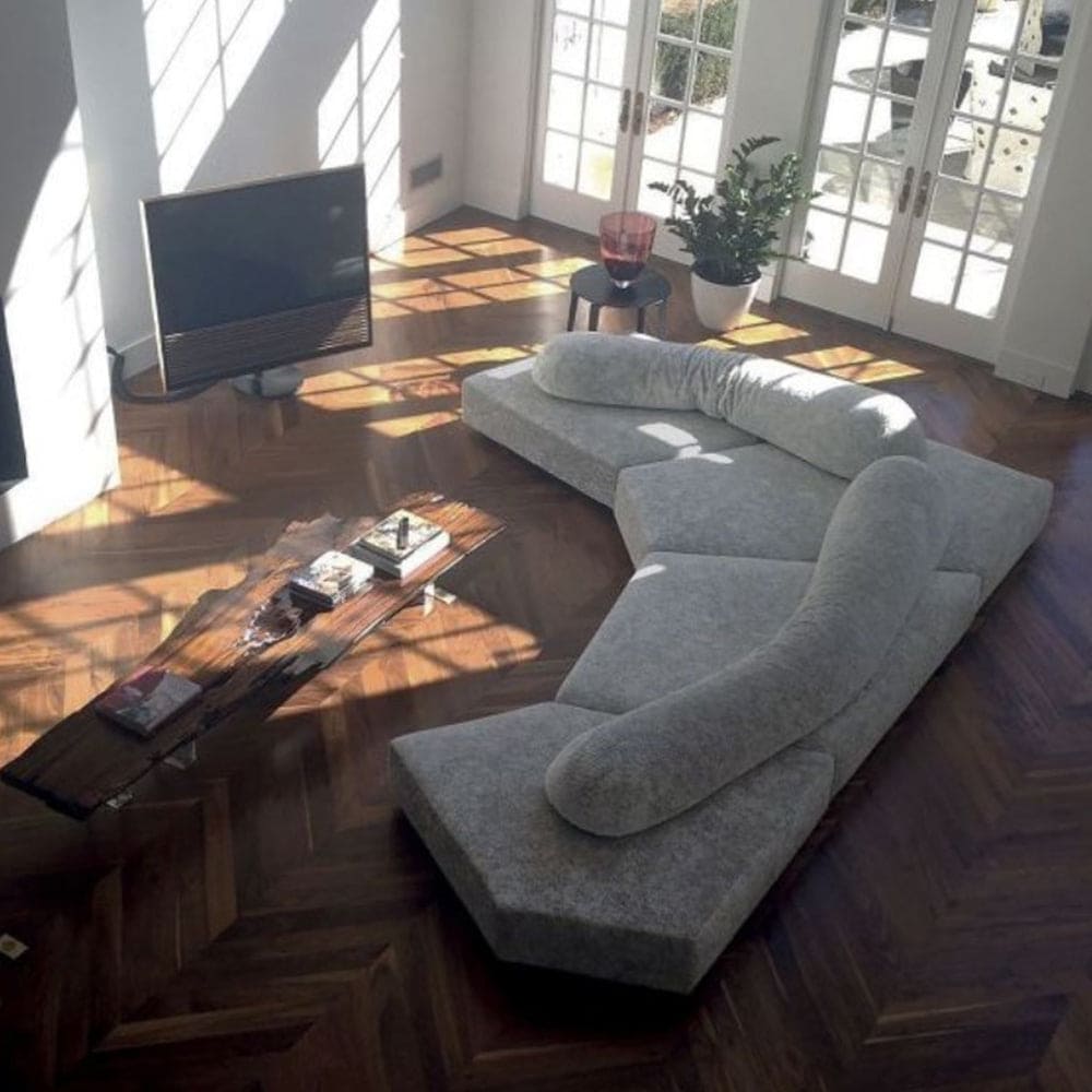 Cloud Grey Luxury 5 Modular Designer Sofa Modern Living Room Couch ...